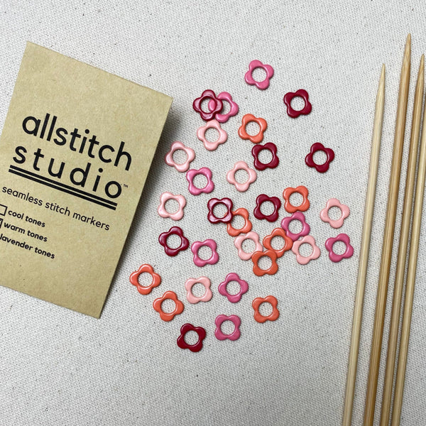Allstitch Small Flower Stitch Markers Cool Tone Colour Palette Large ...